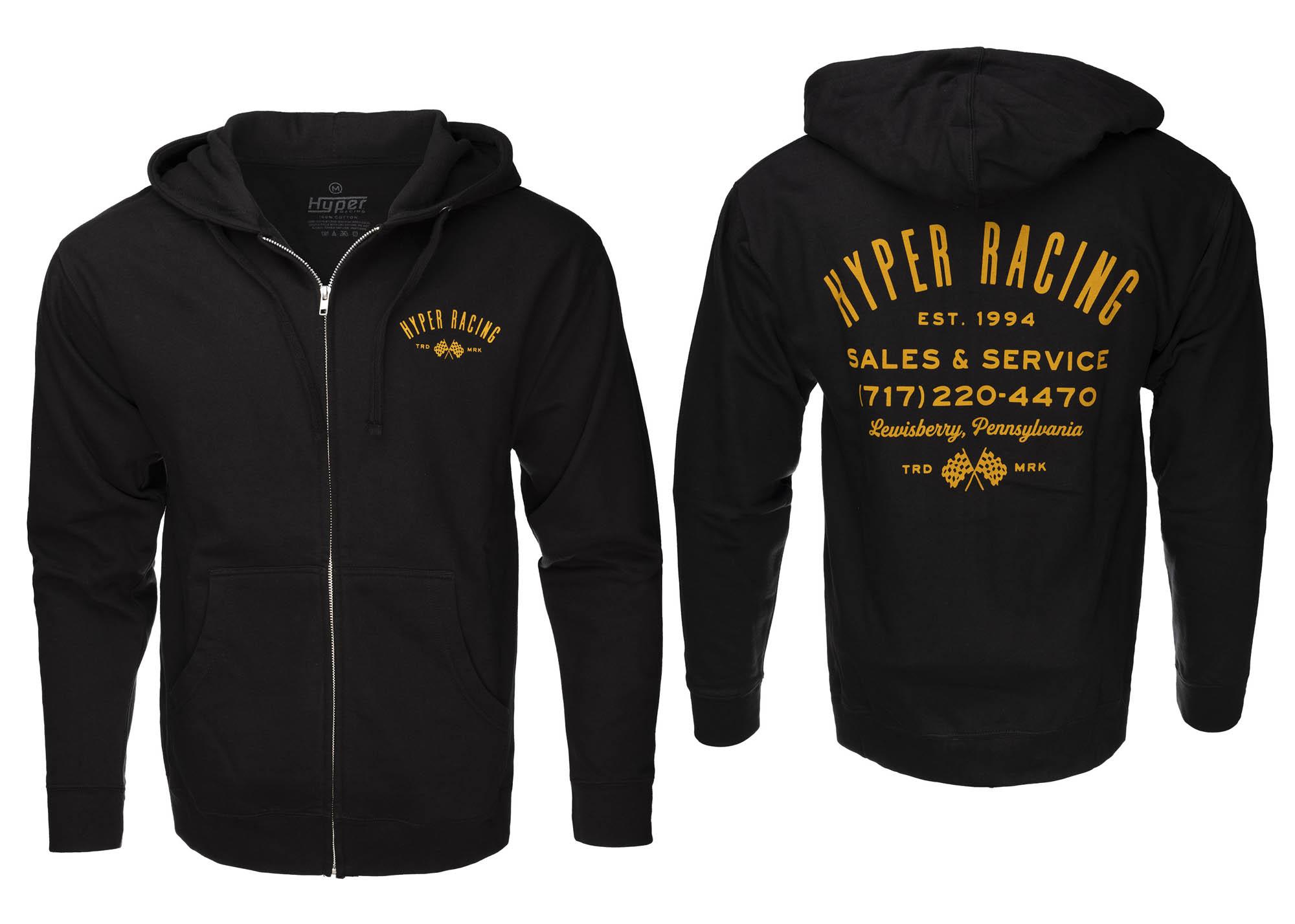 Speed Shop Zipper Hoodie, Black